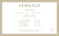 SHOPPING NYC: Versace Versace Versace Sample Sale