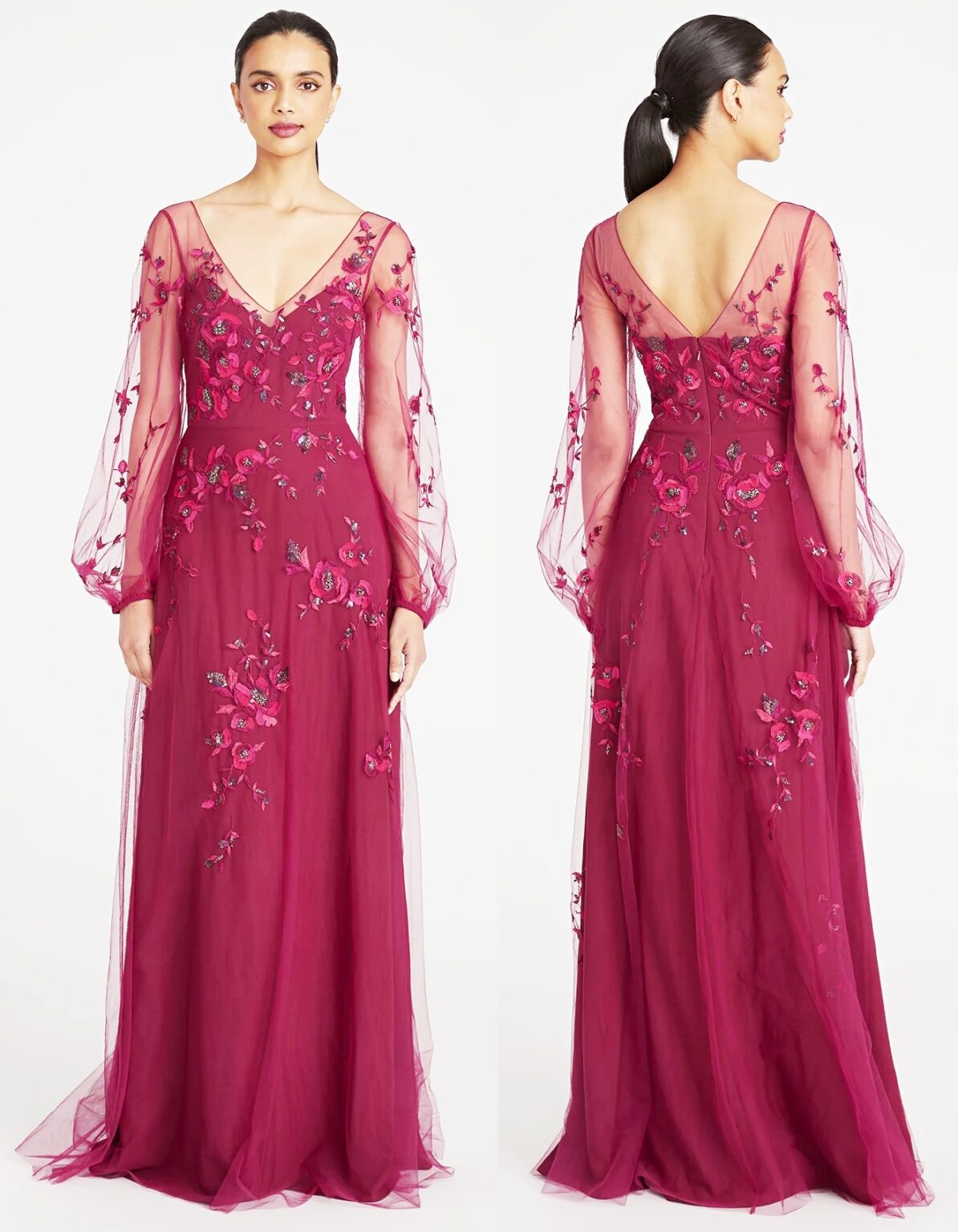 Theia Couture in Viva Magenta, Pantone's Color of The Year 2023